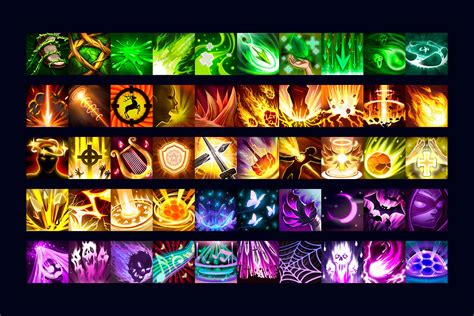 100 Skill Icons Pack For RPG CraftPix Net