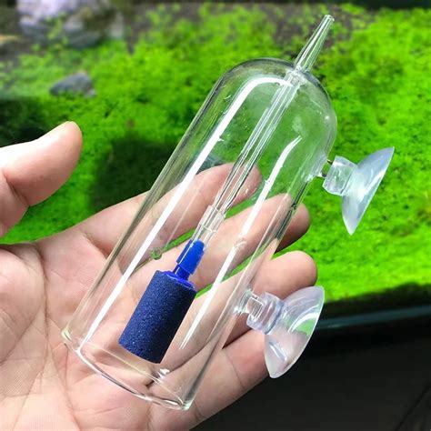 수족관 공기 펌프 산소 Co2 디퓨저 어항 유리 통풍기 산소 발생기 돌 공기 용해 디스펜서 수족관 액세서리