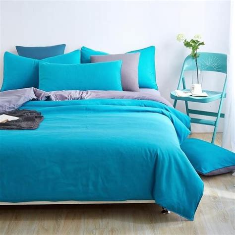 Blue Grey Autumn Bedding Set Striped Bed Sheets Duvet Cover Sets