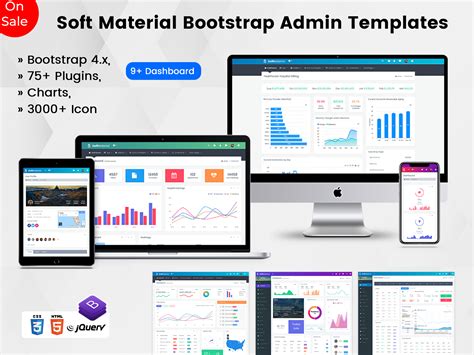 Soft Material Bootstrap Admin Web App With Admin Templates