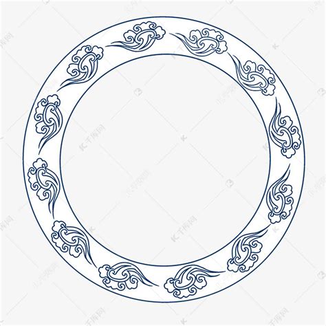 圆形祥云云纹边框插画素材图片免费下载 高清psd 千库网 图片编号11347816
