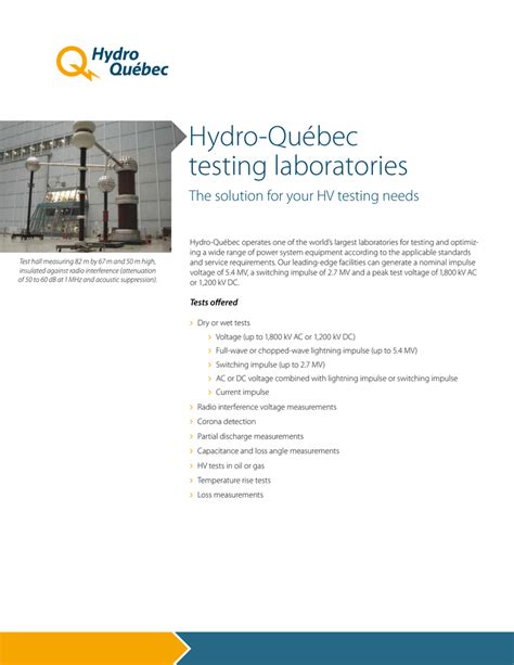 The Solution For Your HV Testing Needs Hydro