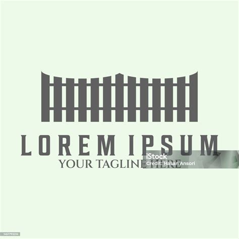 아이콘 미니멀리스트 빈티지 울타리 로고 벡터 일러스트 레이 션 디자인 0명에 대한 스톡 벡터 아트 및 기타 이미지 0명