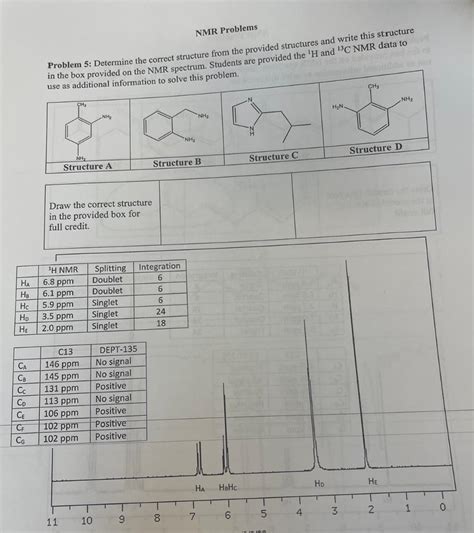 Solved NMR Problems Problem Determine The Correct Chegg
