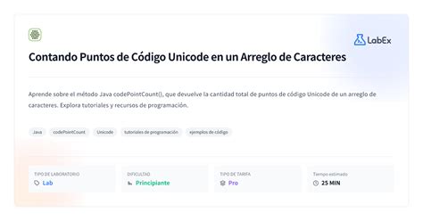 Método Java Codepointcount Tutoriales De Programación Labex