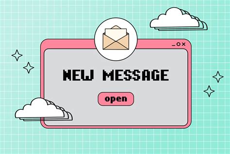 New Message Popup Window Retro Computer Aesthetic Computer Screen S S Vector