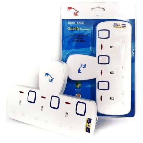 4 Way T Type Multi Adaptor Extension Socket With Sirim Neon Wireless Extension Socket Clean Lazada