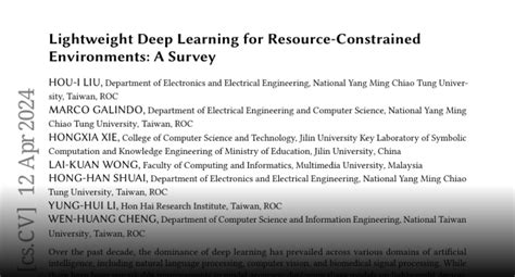 Paper Page Lightweight Deep Learning For Resource Constrained