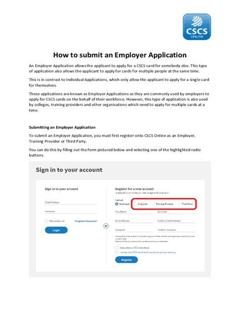 Fillable Online How To Submit An Application For A Cscs Card Fax Email Print