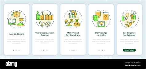 Life Lessons Onboarding Mobile App Screen Stock Vector Image And Art Alamy