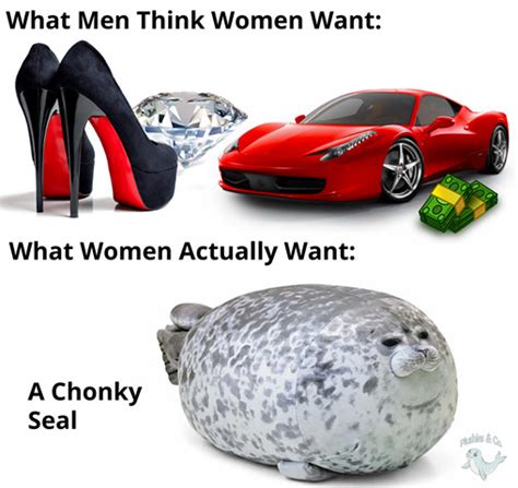 What Women Want Chonky Seal Blank Template Imgflip