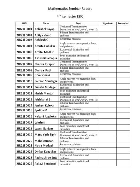 Seminar Report Pdf Applied Mathematics Mathematics