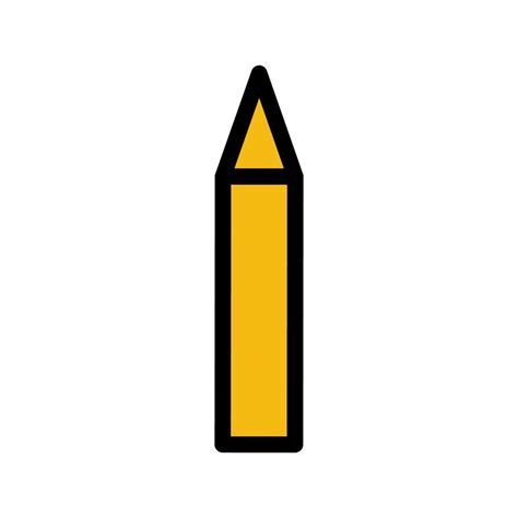 Escuela Lápiz Diseño Vector Ilustración Escribir Herramienta Arte Aislado Blanco Icono Lápiz De