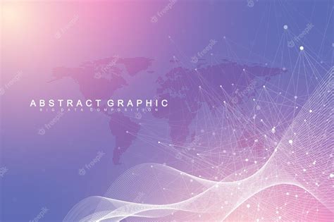 Premium Vector Big Data Visualization Geometric Abstract Background Visual Information