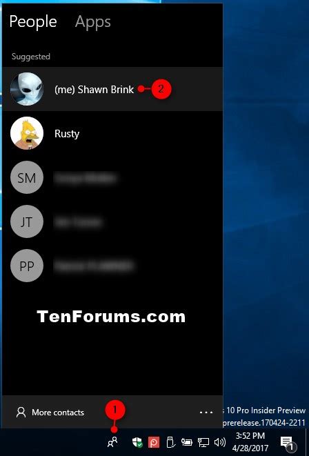 Pin And Unpin People Contacts On Taskbar In Windows 10 Tutorials