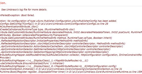 How To Fix The Umbraco Core Exceptions Bootfailedexception Uk Net Web Developer