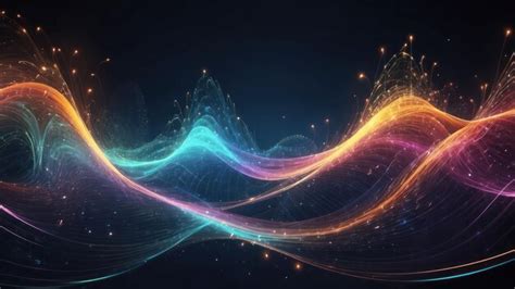 Abstract Energy Flow Background With Pulsating Waves Of Light Perfect For Dynamic Designs