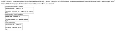 solved provide a complete c program which will ask the user