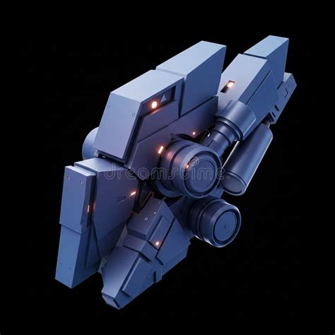 Futuristic Geometric Structure With Sleek Angular Panels And Circular