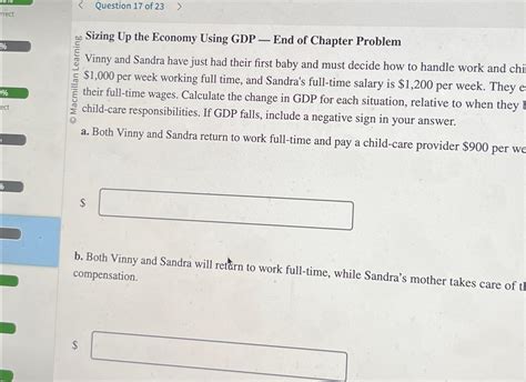 Solved Question Of Sizing Up The Economy Using GDP Chegg Com