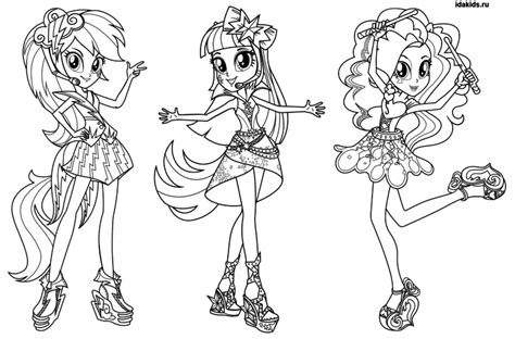 Раскраска Девочки из Эквестрии Радужный рок Disegni Da Colorare Immagini Disegni