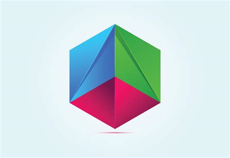 Creative Polygon Logo Design With Gradient Color Vector Illustration 22418958 Vector Art At