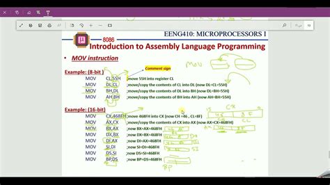 Mov Instruction Youtube