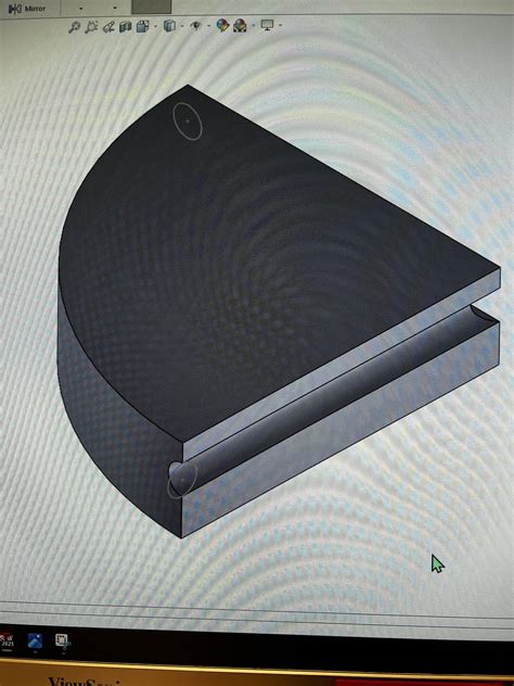 Making A Cut Along A Round Face R Solidworks