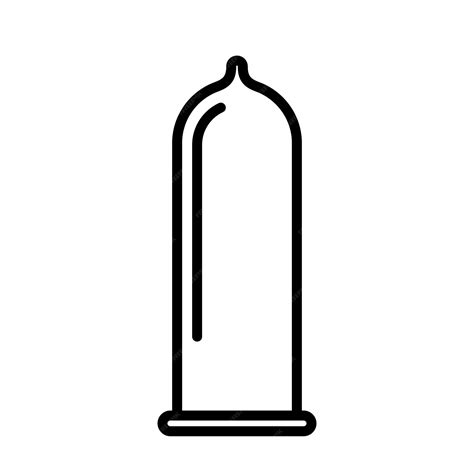 흰색 배경에 고립 된 콘돔 아이콘 라텍스 콘돔 안전한 섹스를 위한 피임 방법 성적 보호 벡터 일러스트 레이 션 프리미엄 벡터