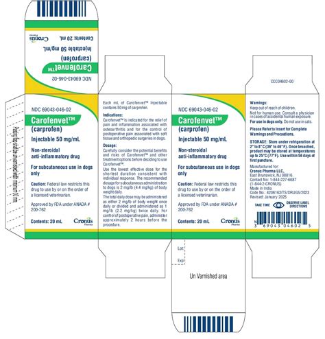 Dailymed Carofenvet Carprofen Injection