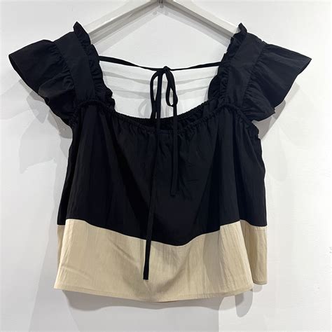 러플 리본 블라우스and와이드팬츠 세트