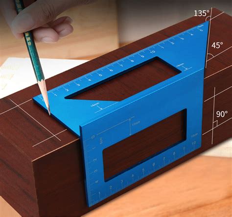 알루미늄 합금 나무 눈금자 T 자형 마킹 게이지 측정 도구 목공 홈 Diy 빠른 읽기 사각형 레이아웃 게이지 도구 부품