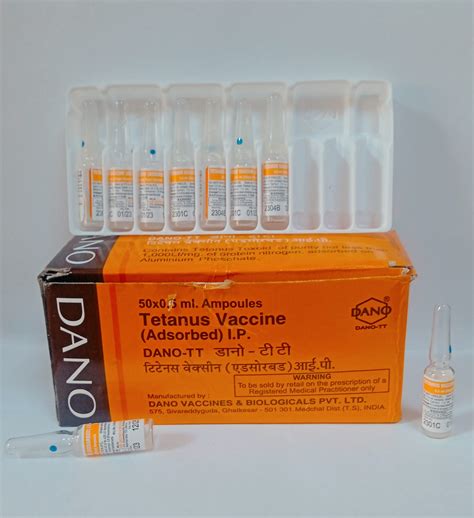 Tetanus Vaccine 05ml Per Ampoule Beta Pharmacy