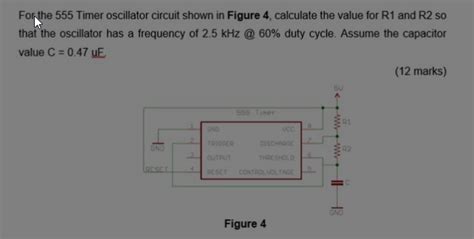 Solved For The 555 Timer Oscillator Circuit Shown In Figure