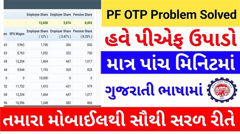 PF Withdrawal OTP Problem Pf Withdrawal Aadhar Authentication Problem Epfo Epf Pf YouTube