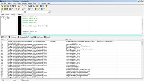 C Error In Mysqlh Stack Overflow