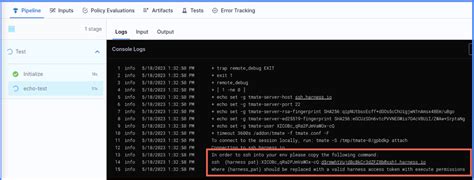Debug With Ssh Harness Developer Hub