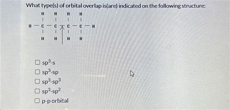 Solved What Type S Of Orbital Overlap Is Are Indicated On