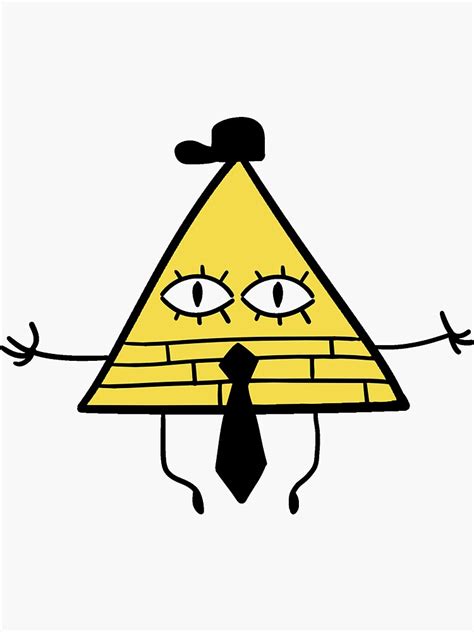 Cursed Bill Cipher Centered Sticker For Sale By Manuelsemedo Redbubble