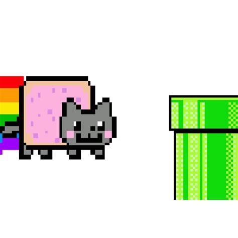 Pixilart Exploding Nyan Cat By Idioticartist