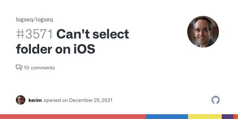 Cant Select Folder On Ios · Issue 3571 · Logseqlogseq · Github