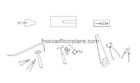 Construction Hand Tools Free Cad Drawings