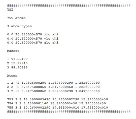 How To Create Data File For The Readdata Command Lammps Beginners
