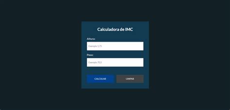 Github Netoojpcalculadora Imc Calculadora De Imc Com Javascript