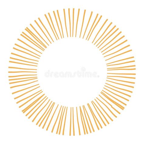 Abstract Geometric Sun With Rays Hand Drawn Illustration Stock Vector Illustration Of Rays