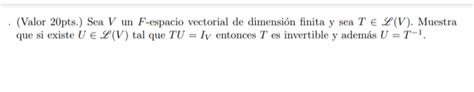 solved let v be a finite dimensional f vector space and let