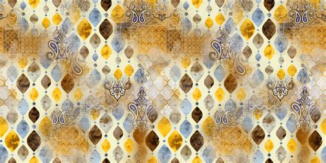 Geometric Digital Printing Textile Pattern Wallpaper Colorful Flower With Watercolor Background