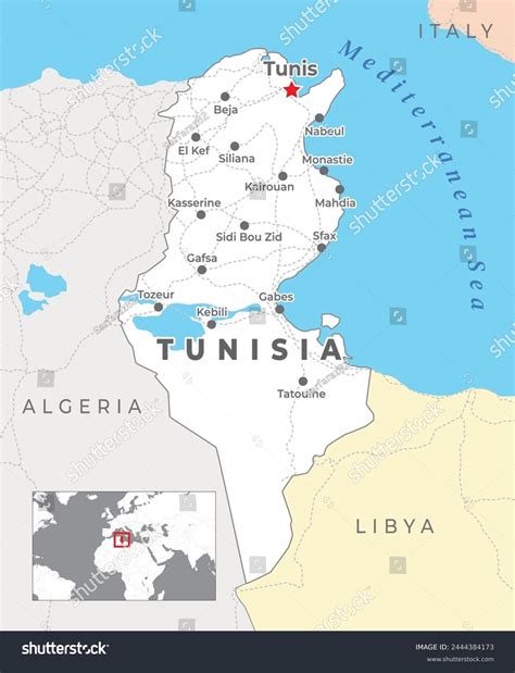 Detailed Political Map Of Tunisia Ezilon Maps