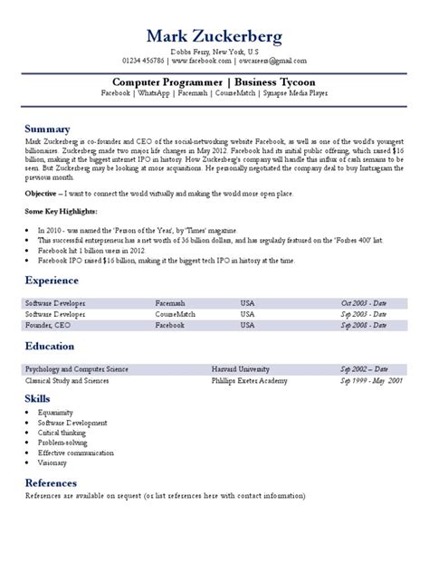 How To Create A Professional Cv Tempelate Pdf