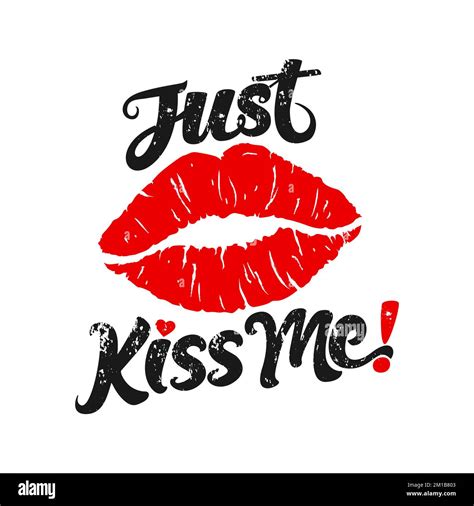 Kiss Me Tee Stock Vector Images Alamy